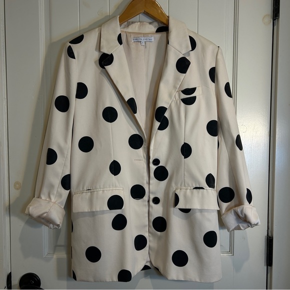 English Factory | Jackets & Coats | English Factory Polka Dot Cream And ...